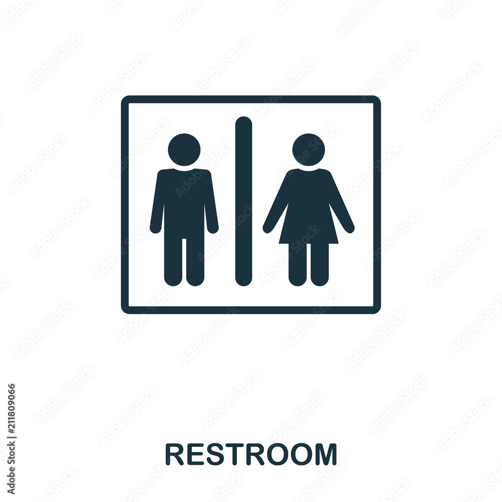 Restroom icon. Line style icon design. UI. Illustration of restroom ...