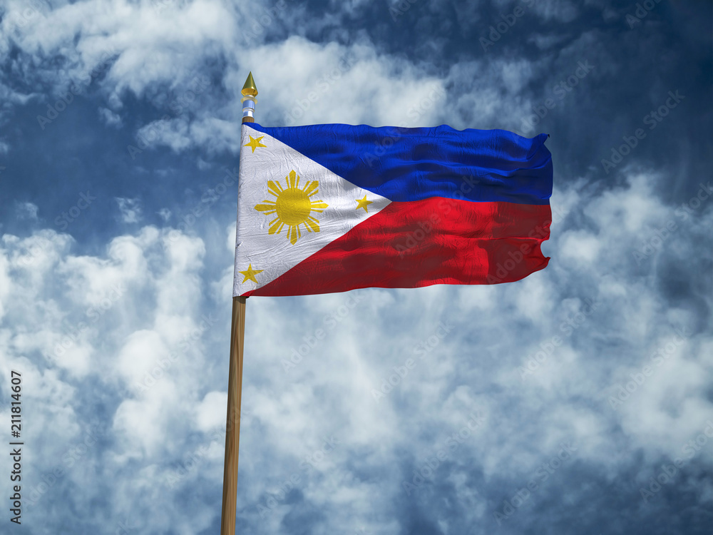 Philippines flag Silk waving flag of Philippines made transparent ...