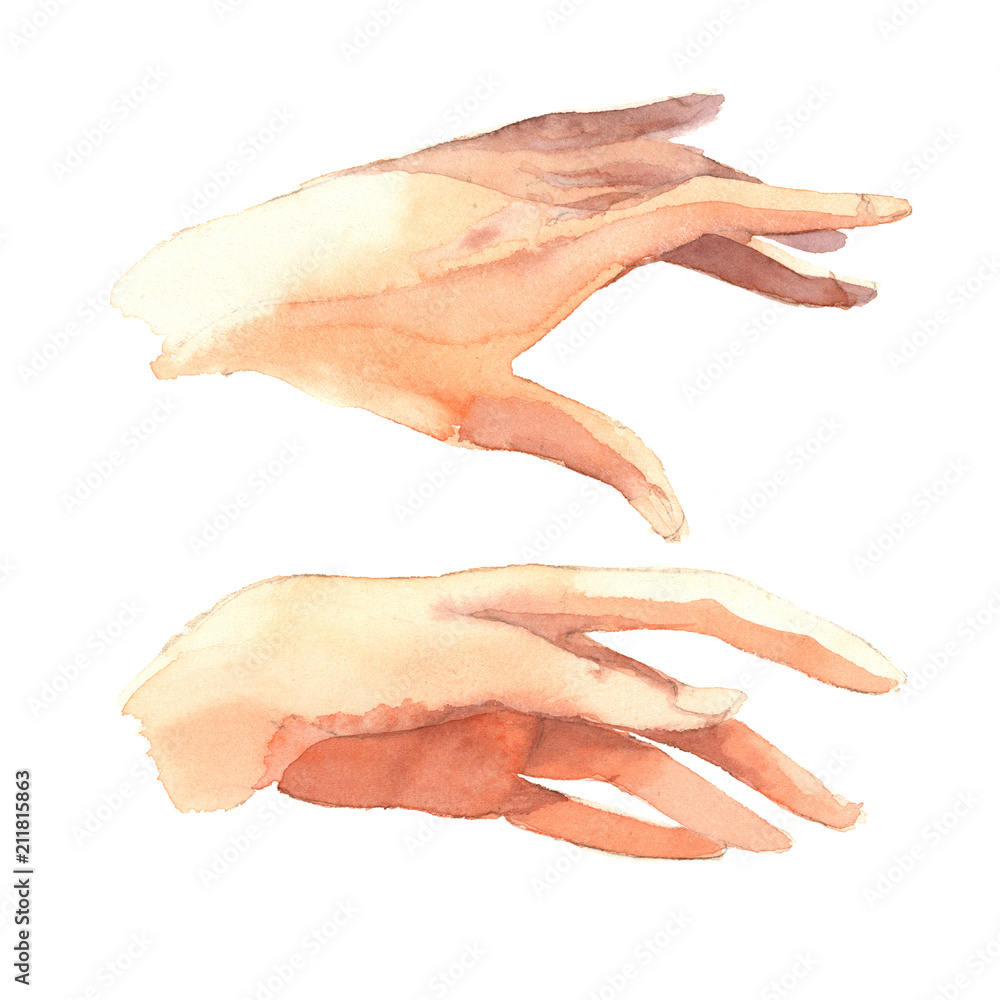Hands drawing realistic sketch Stock Illustration | Adobe Stock