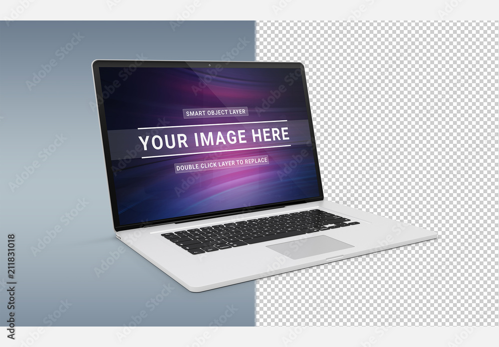 Isolated Laptop Mockup Stock Template | Adobe Stock
