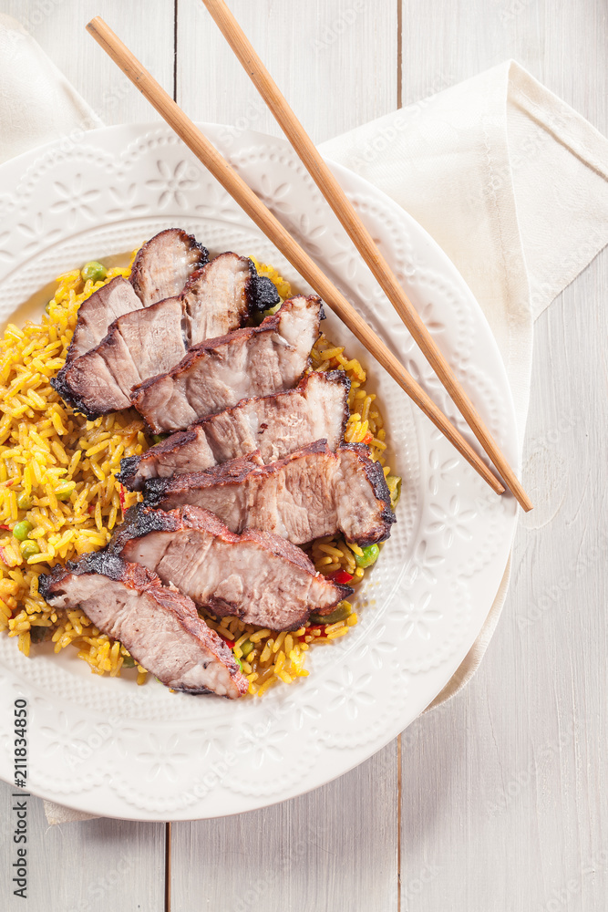 Char Siu Pork - Chinese roasted pork shoulder Stock Photo | Adobe Stock