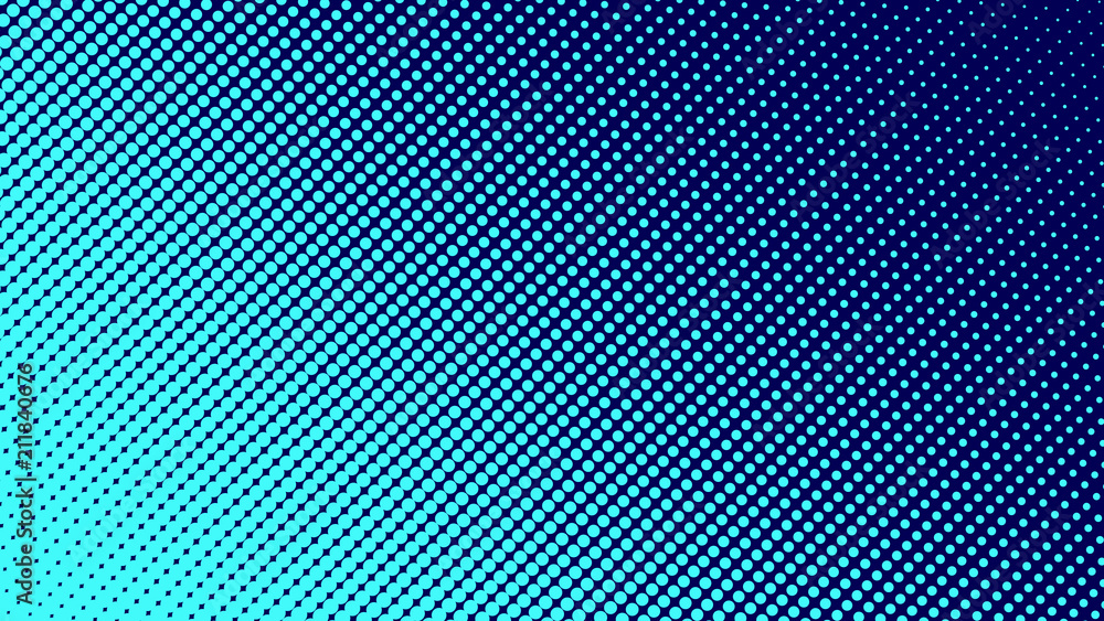 Halftone gradient pattern vector illustration. Light blue dotted, dark ...