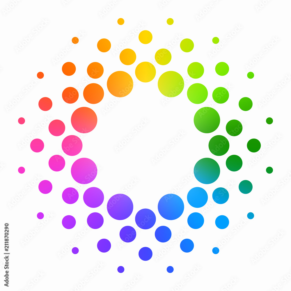 Vector Background #Colorful Polka Dot Circle Pattern Stock Vector ...