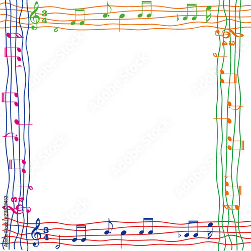 Borde De Página De Notas Musicales