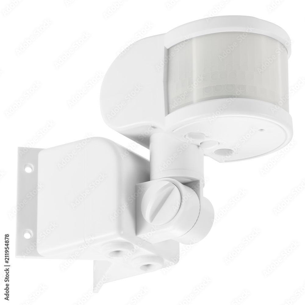 Motion sensor for light switching isolated on white background Stock ...