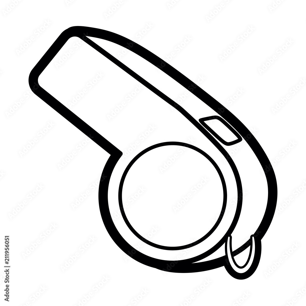 Cartoon Whistle Isolated On White Background Stock Vector | Adobe Stock