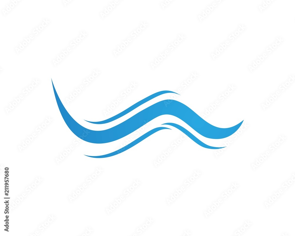 W wave logos and symbols vector Stock Vector | Adobe Stock