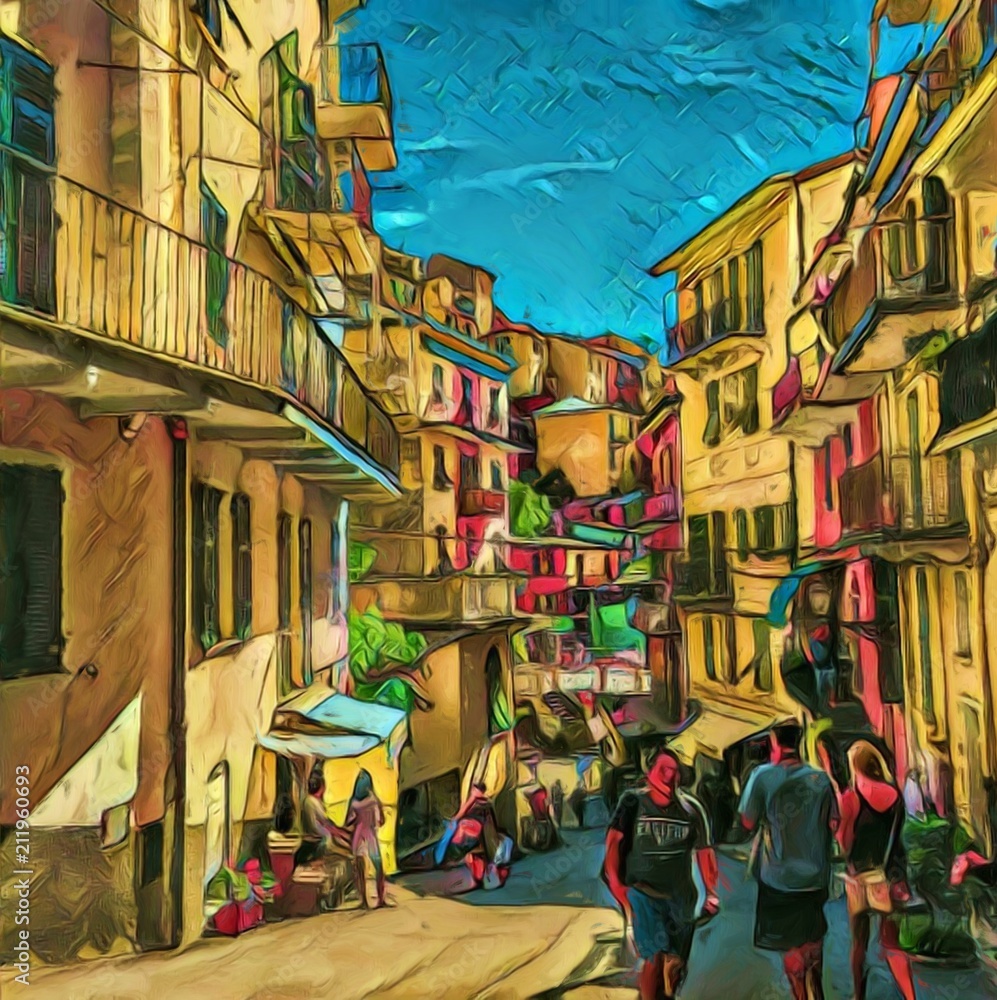 Old Italian Street Scene