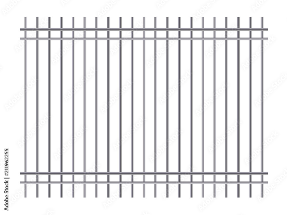 Realistic metal prison grilles.Thuster machine, iron prison cell ...