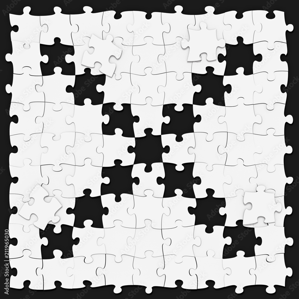 Jigsaw puzzles assembled capital letter X on dark background, puzzle ...