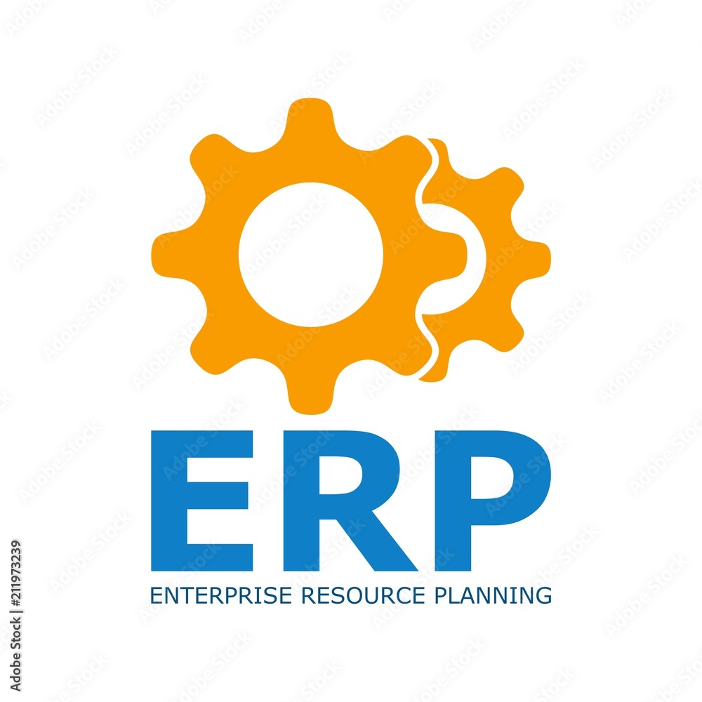 ERP icon, Enterprise Resource Planning ERP Process Stock Vector | Adobe ...