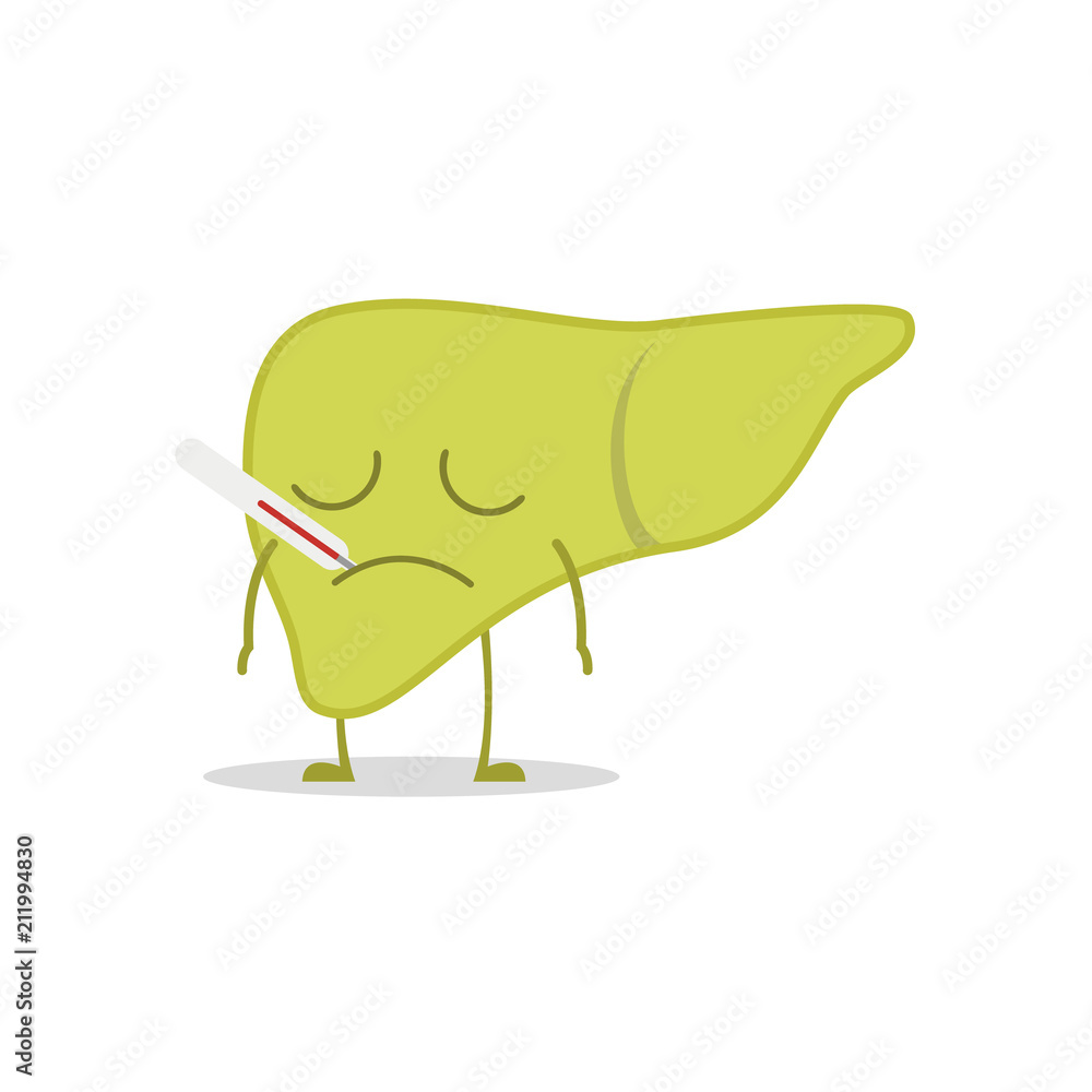 Sad Liver Cartoon