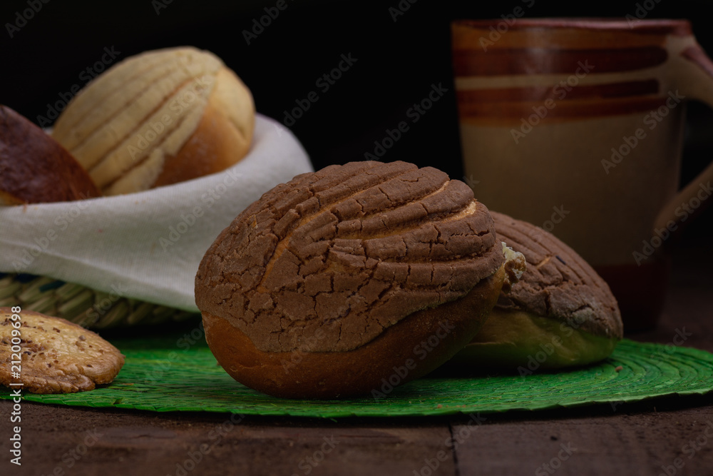 Pan dulce concha de chocolate Stock Photo | Adobe Stock