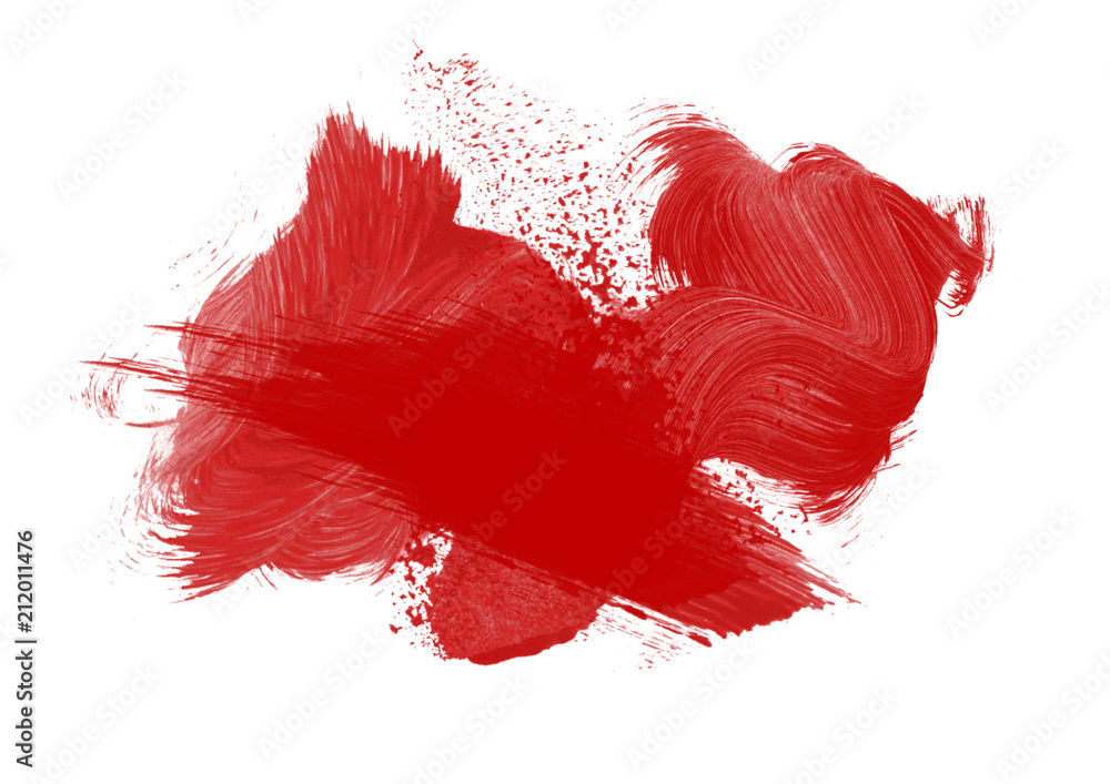 watercolor paint red strokes brush stroke color texture with space for ...