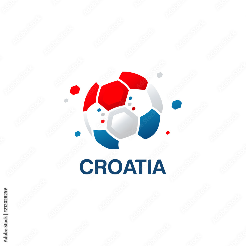 Abstract Croatia Football Logo designs vector, Soccer championship ...