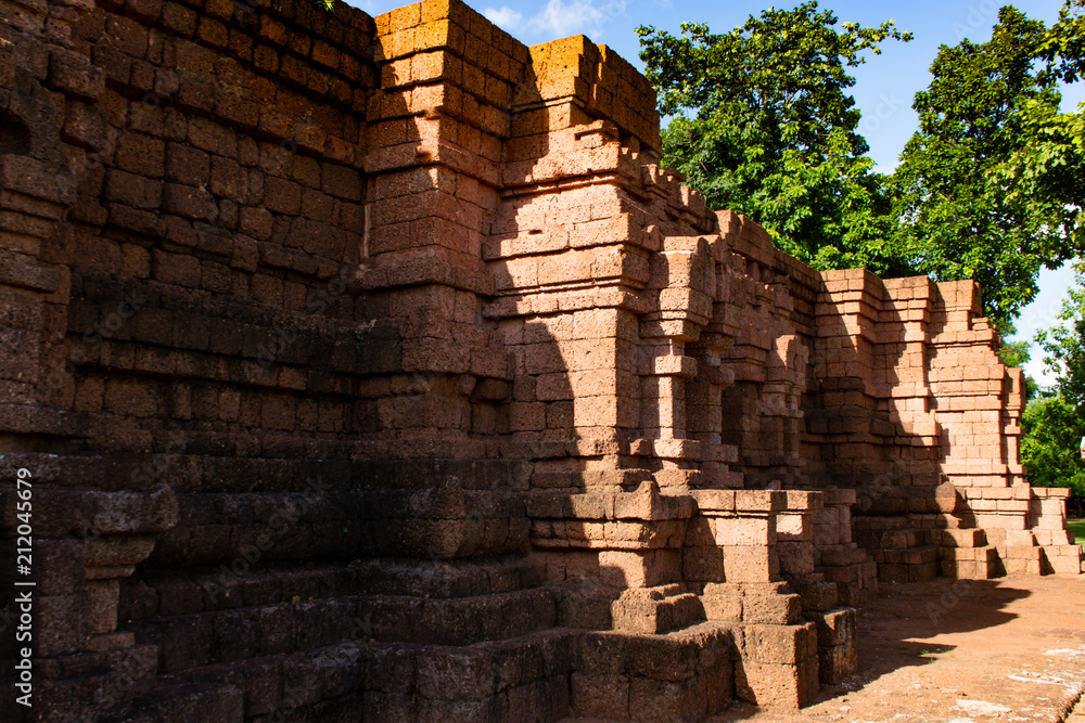 The Pyramid remains in Thailand made of laterite bricks at Kao klang ...