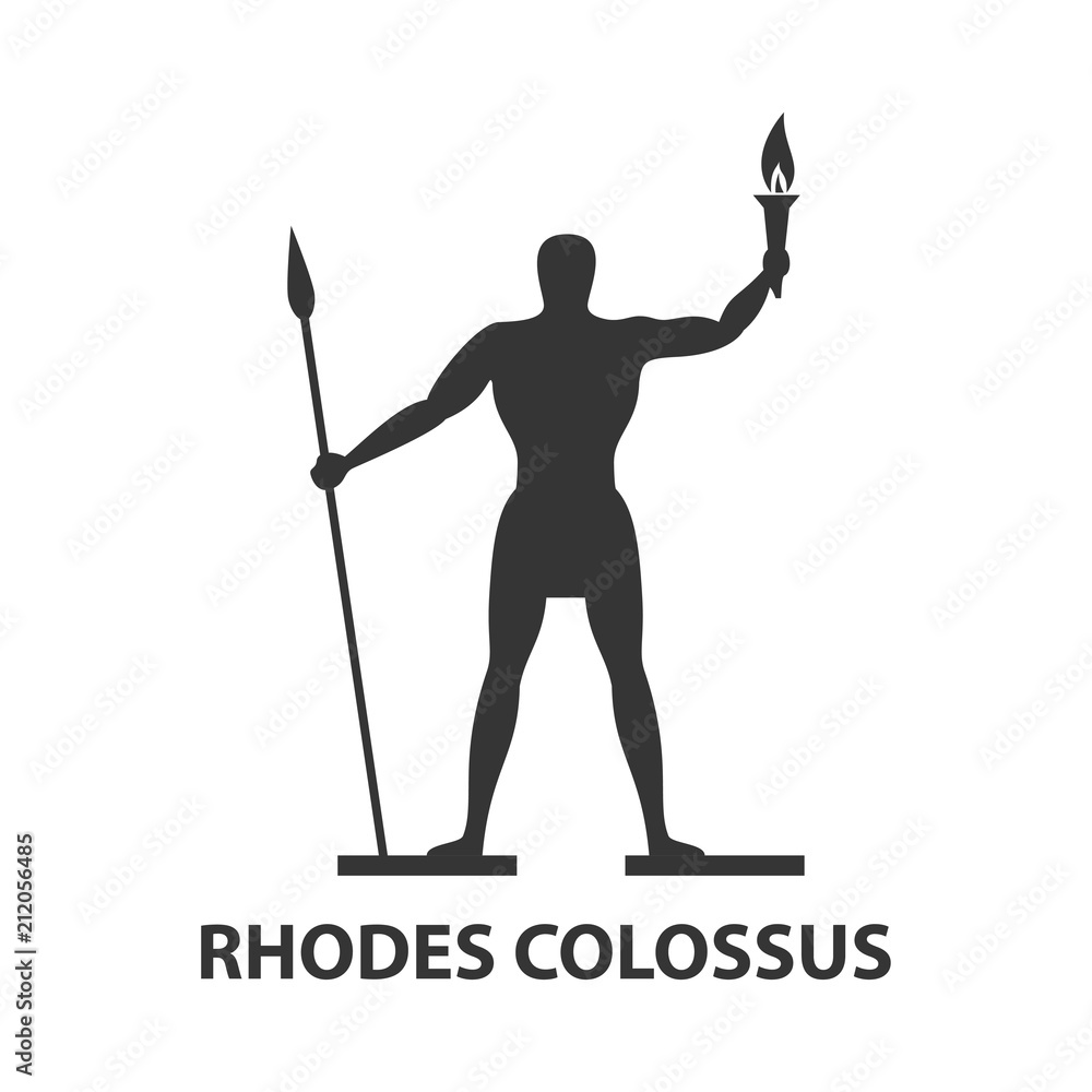 Rhodes colossus icon Stock Vector | Adobe Stock
