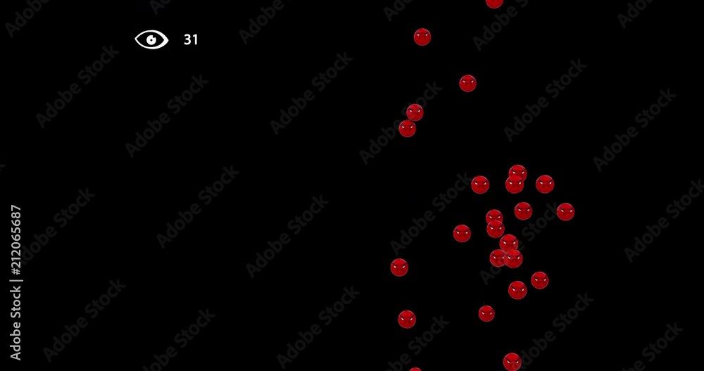 Social media angry icon animated float up from below. the emergence of ...