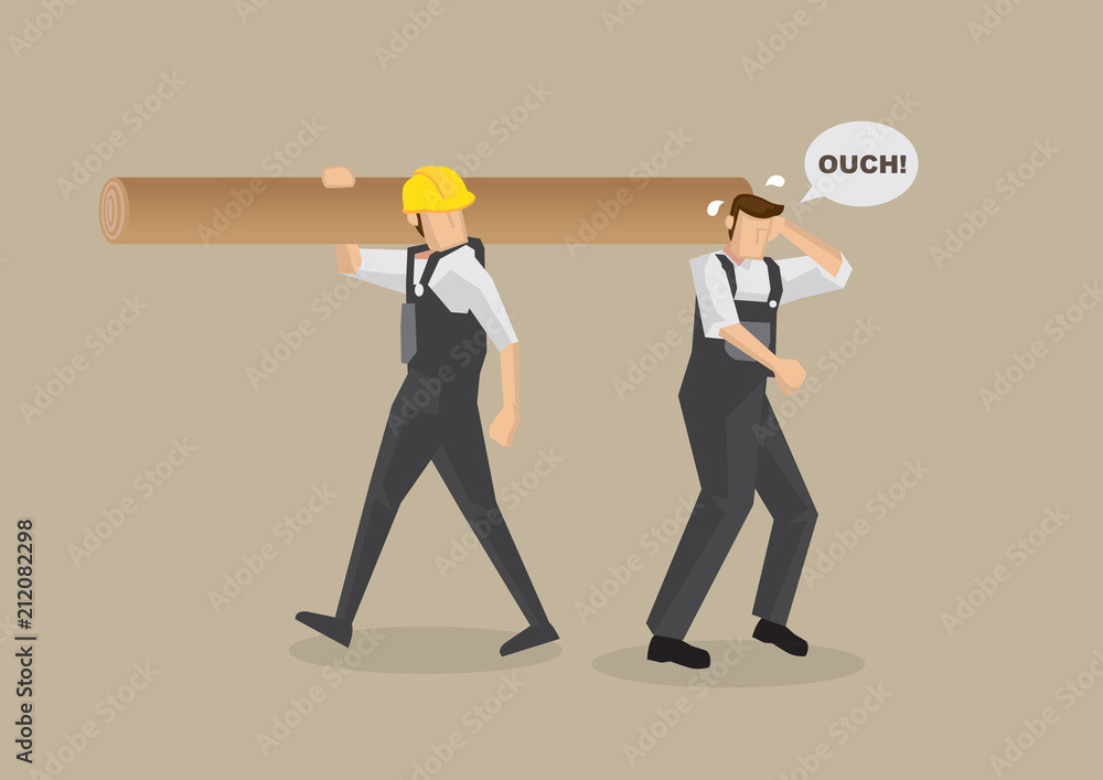 Accident at Work Vector Illustration Stock Vector | Adobe Stock