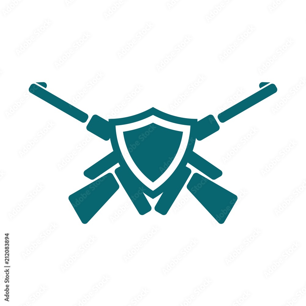 Weapon logo. Gun Icon. Rifle and Pistol symbol. Vector eps 08. Stock ...