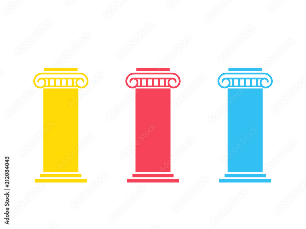 Three pillar diagram Stock Vector | Adobe Stock