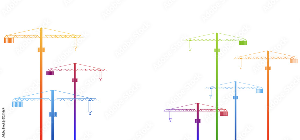 gru, cantiere, edilizia, costruzioni, costruire Stock Vector | Adobe Stock