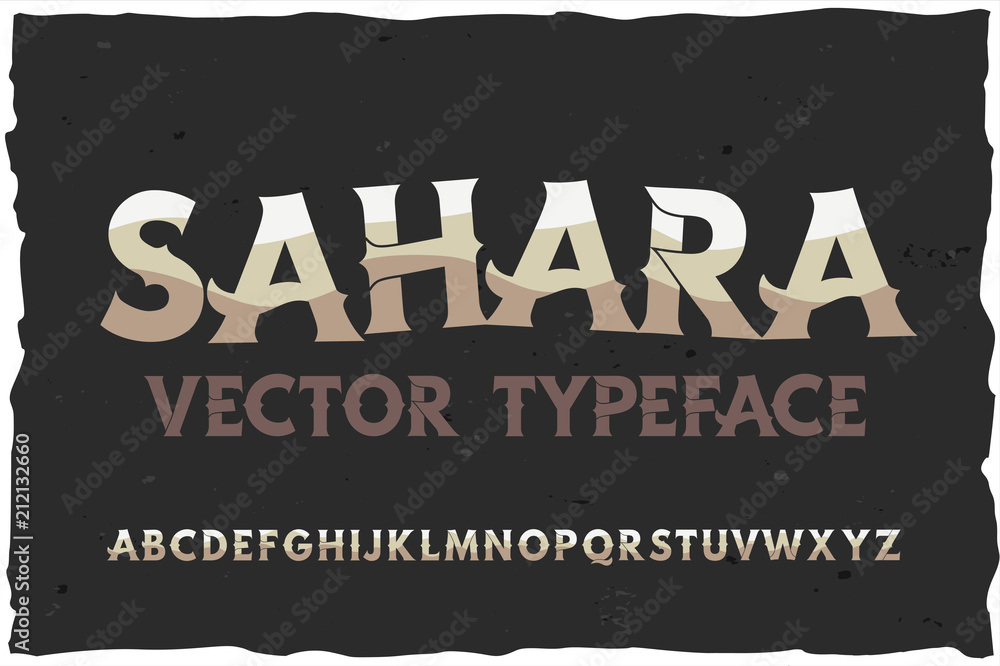 Vector typeface Sahara. Modern style font Stock Vector | Adobe Stock