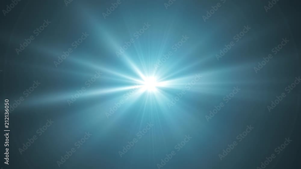 central star shine rotating optical lens flares shiny bokeh seamless ...
