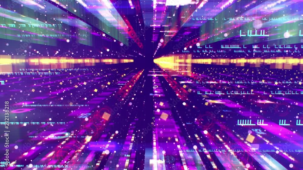 3d rendering of a space design construction placed aslant with several ...