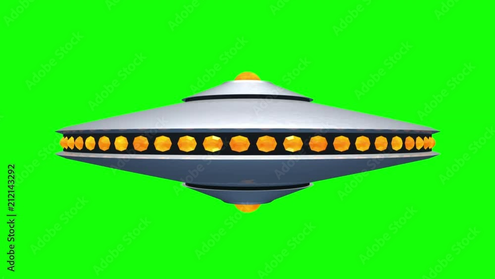 Vintage Alien Invasion: UFO Green Screen Loop Animation (Side View ...