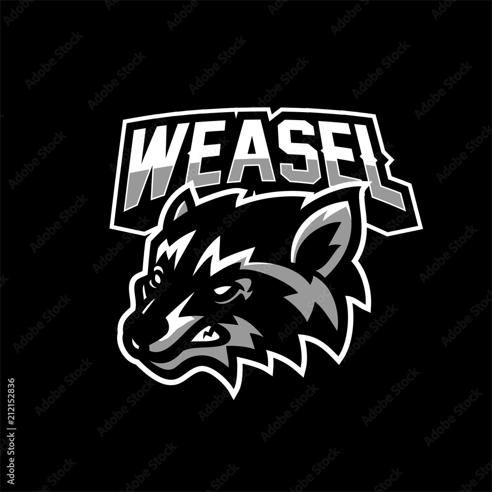 weasel/civet/badger esport gaming mascot logo template Stock Vector ...