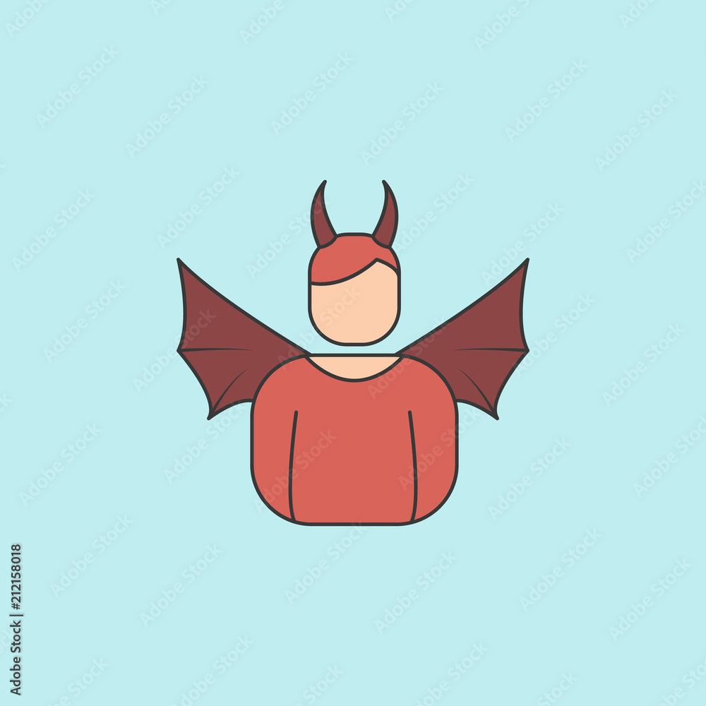 avatar of the demon male icon. Element of angel and demon icon for ...
