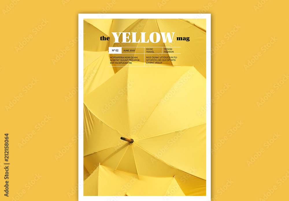 Fade Yellow Modern Magazine Layout Template