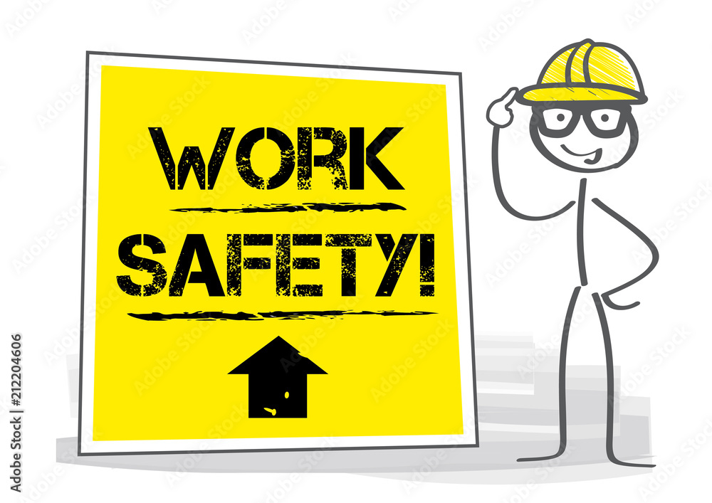 Work Safety - Safety and Health at Work Vector Illustration. Stock ...