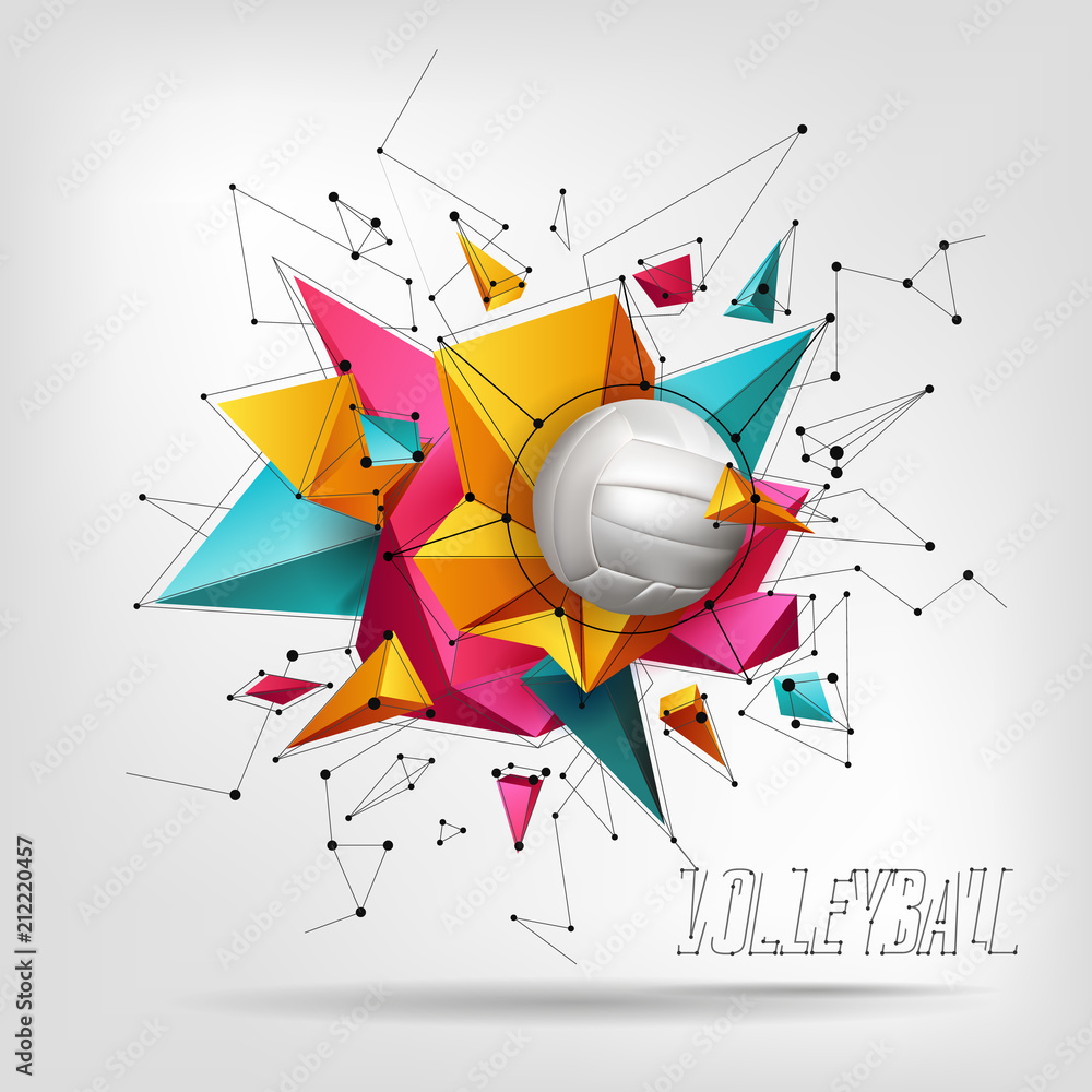 volleyball ball background text Stock Vector | Adobe Stock