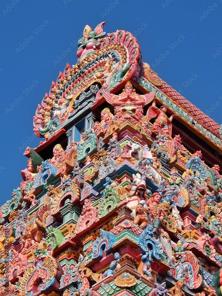 View of Sri Ranganathar Swamy Temple in Srirangam, Trichy. Stock Photo ...