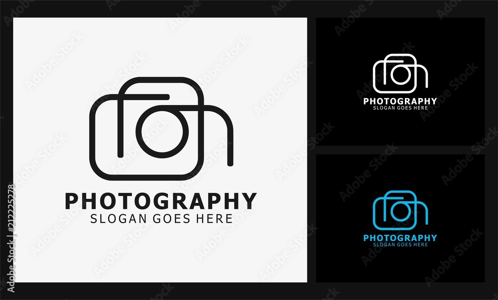 line photography icon logo Stock Vector | Adobe Stock