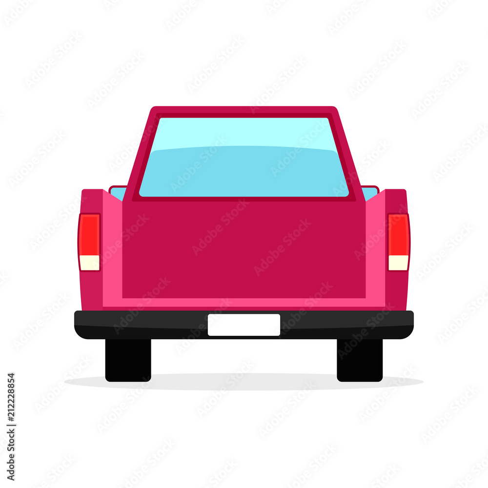 Car back view Stock Vector | Adobe Stock