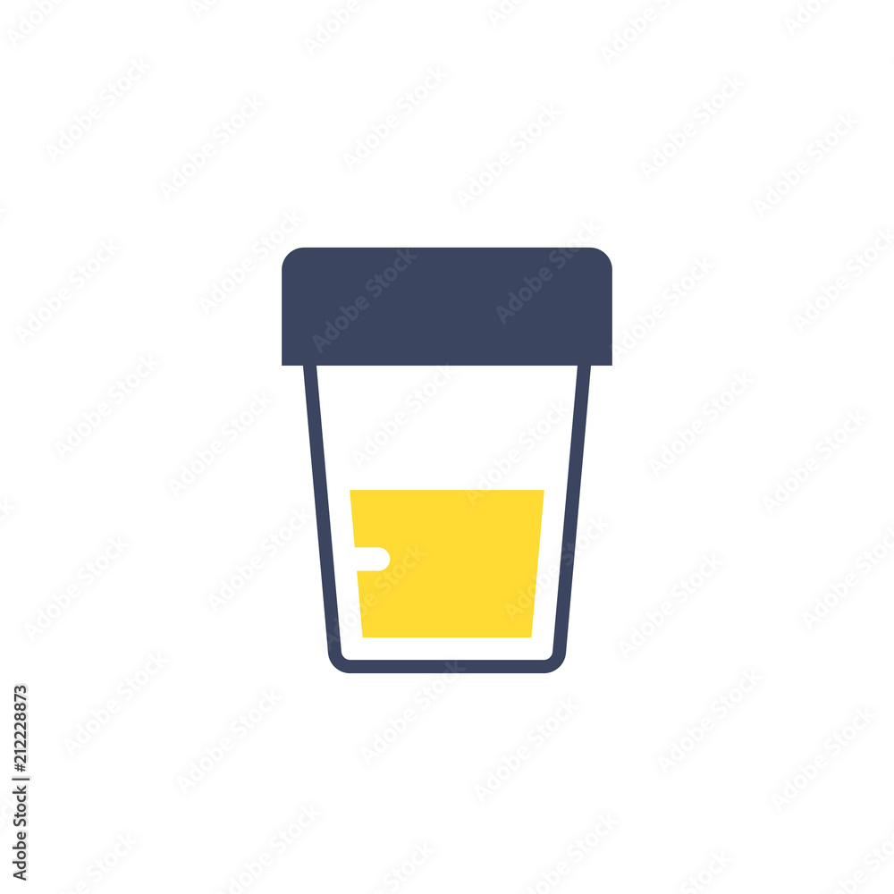 Urine test icon. Clipart image isolated on white background Stock ...