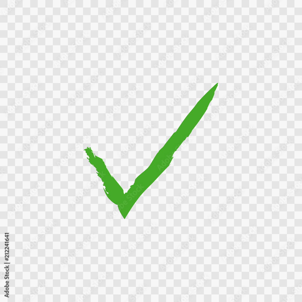 Check mark brush Stock Vector | Adobe Stock