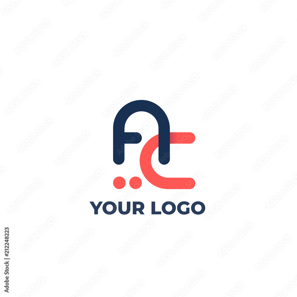 vector logo, AC letters initials Stock Vector | Adobe Stock