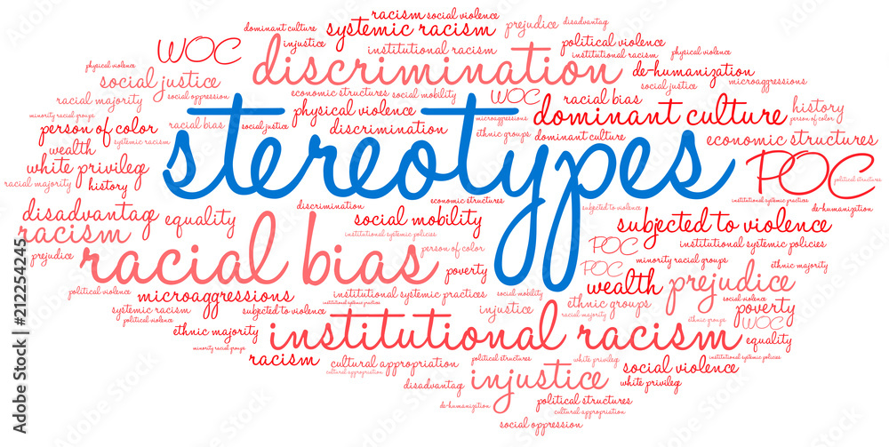 Stereotypes Word Cloud on a white background. Stock Vector | Adobe Stock