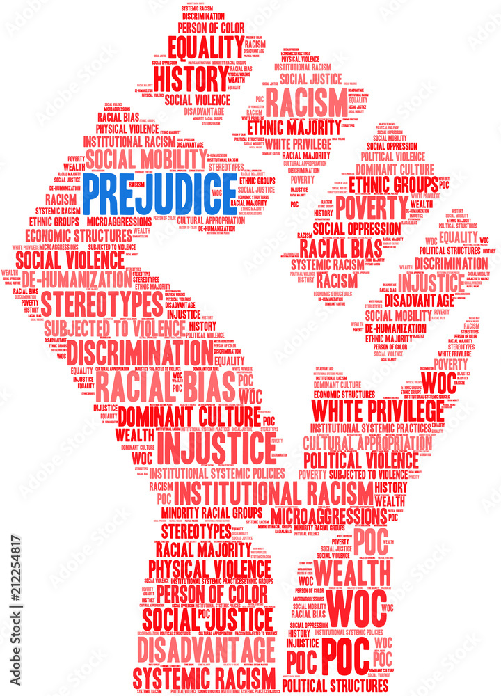 Prejudice Word Cloud on a white background. Stock Vector | Adobe Stock