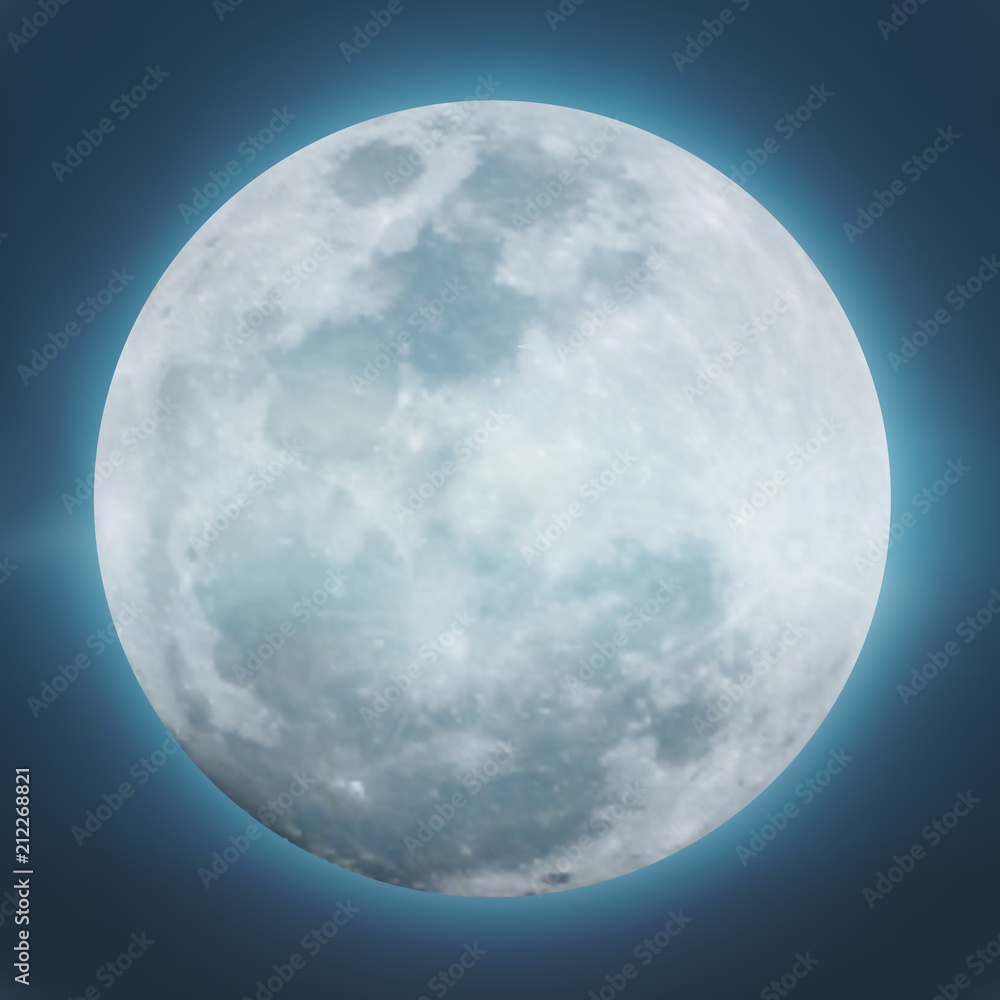 Detailed of Realistic full moon. vector illustration. Stock Vector ...