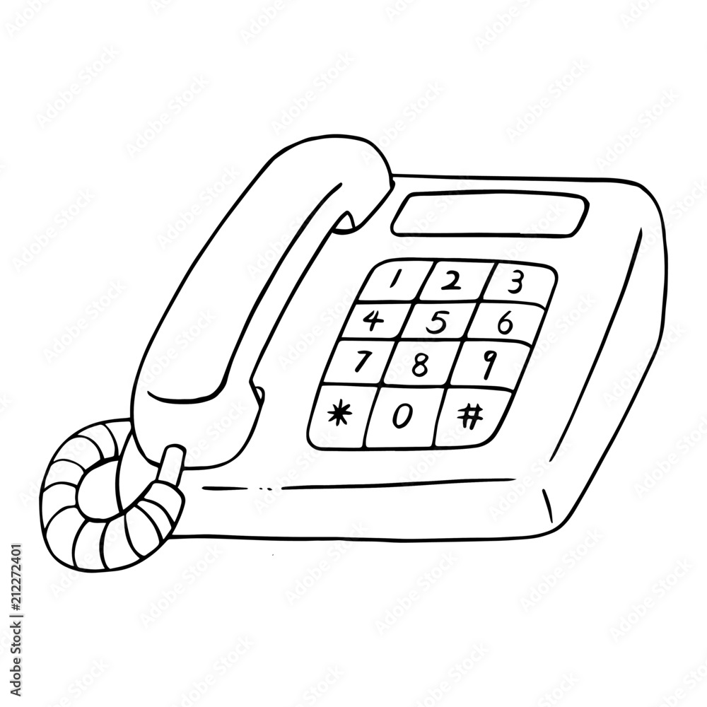 Modern phone cartoon illustration isolated on white background for ...