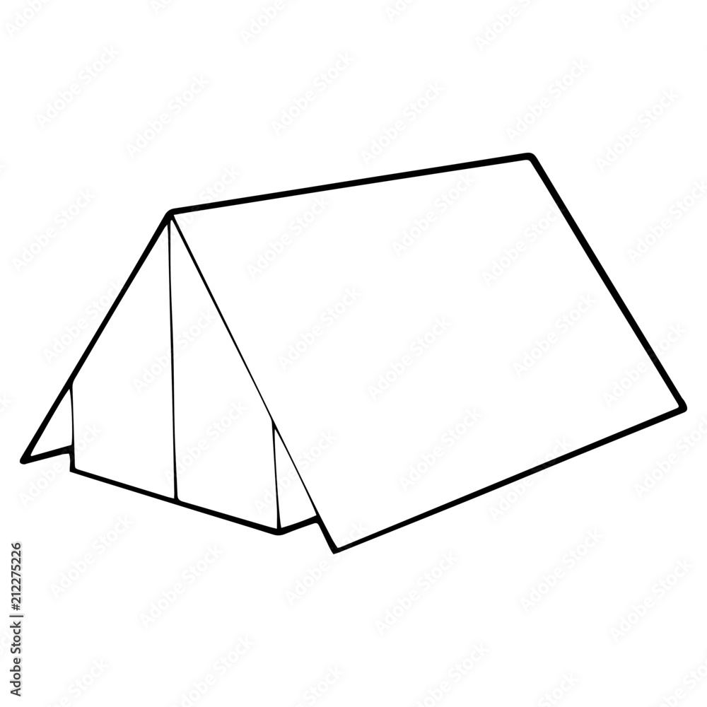 Tent cartoon illustration isolated on white background for children ...
