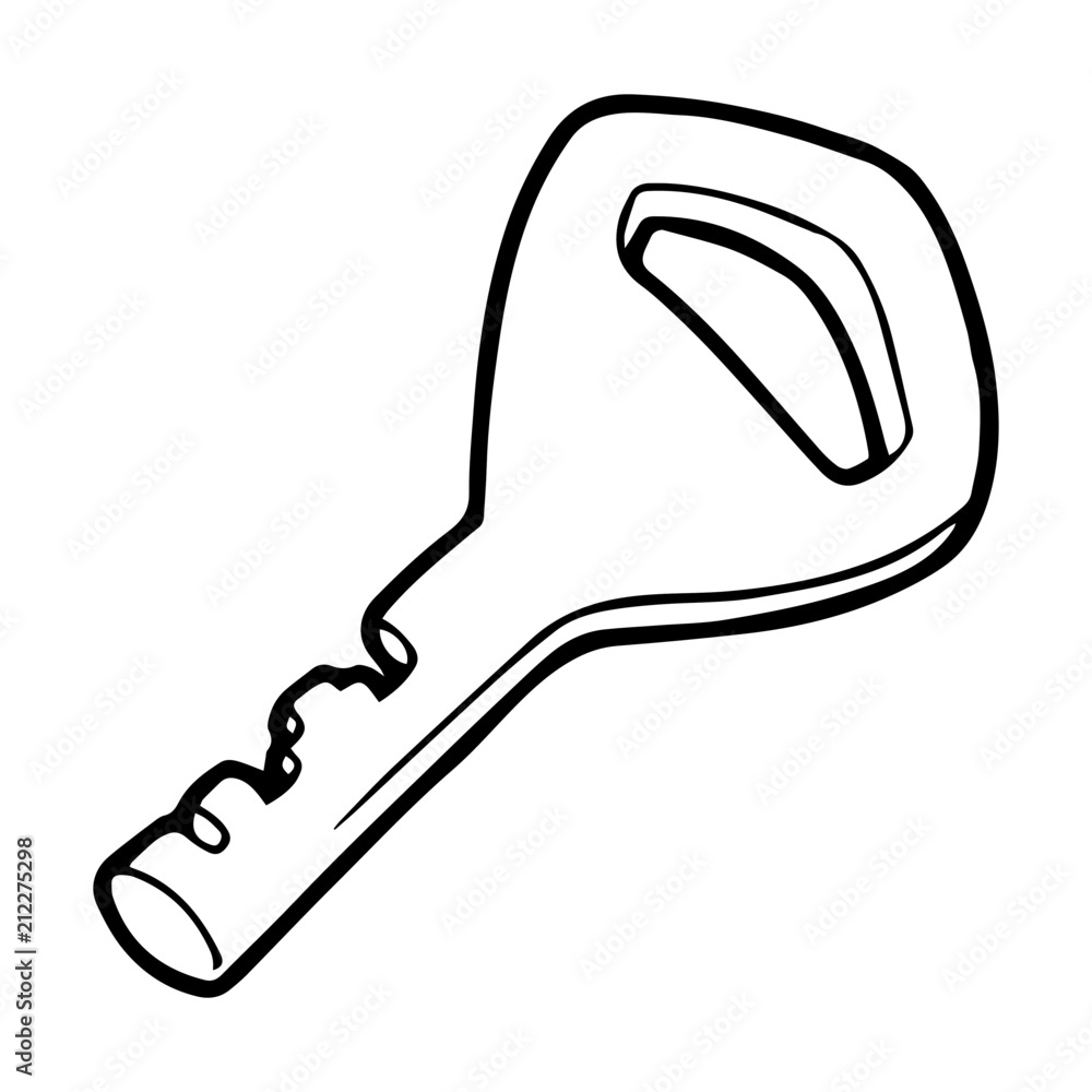 Key cartoon illustration isolated on white background for children ...