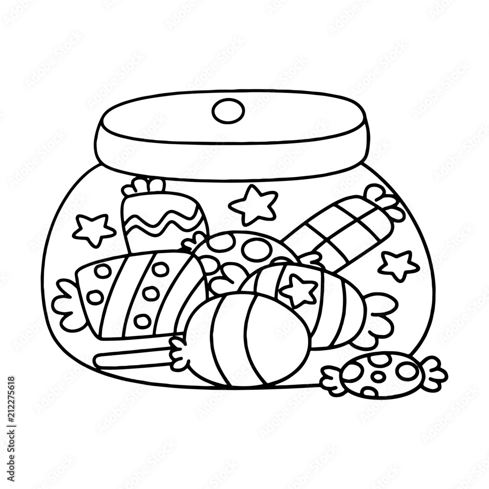 Candy cartoon illustration isolated on white background for children ...