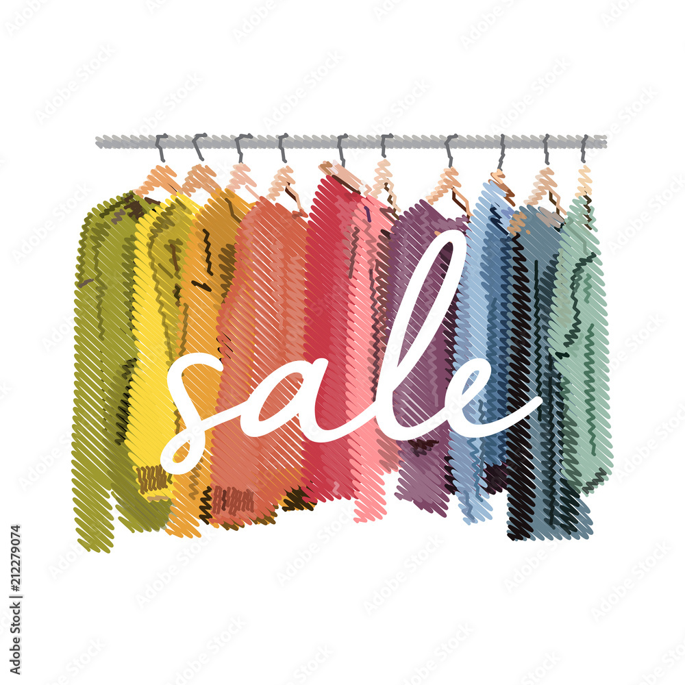 Fashion retail shop sale discount sign.for website leaflets flat design ...