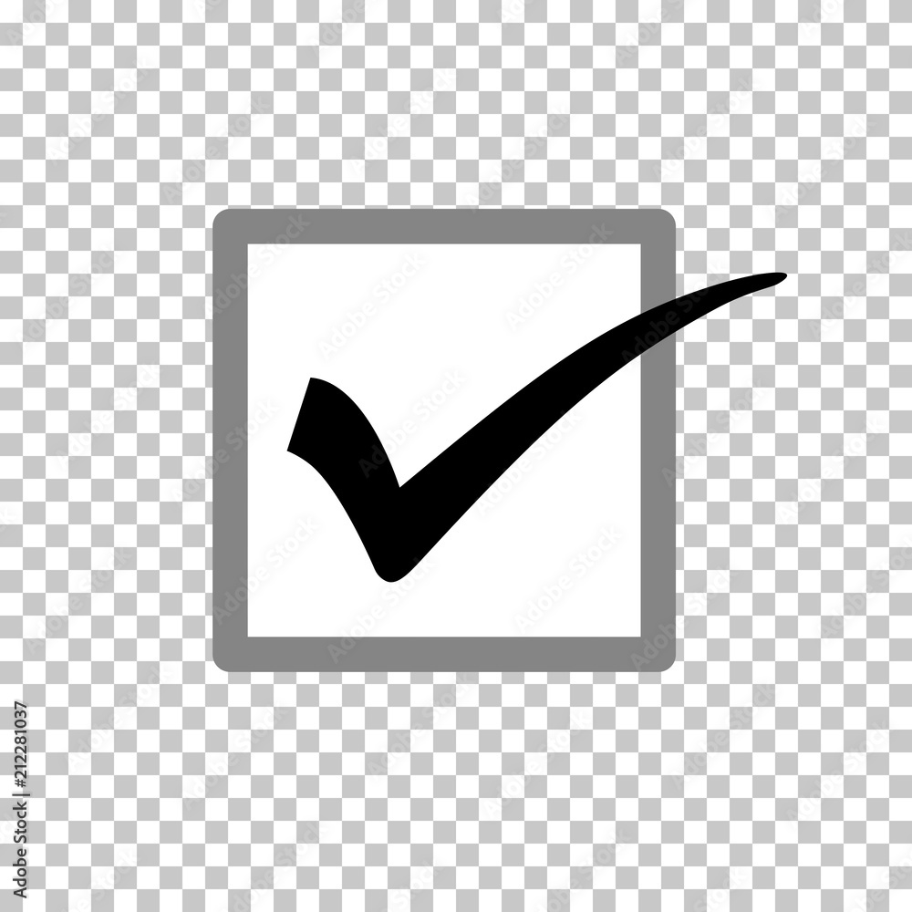 Vecteur Stock Check mark or tick sign in box. Easily editable ...